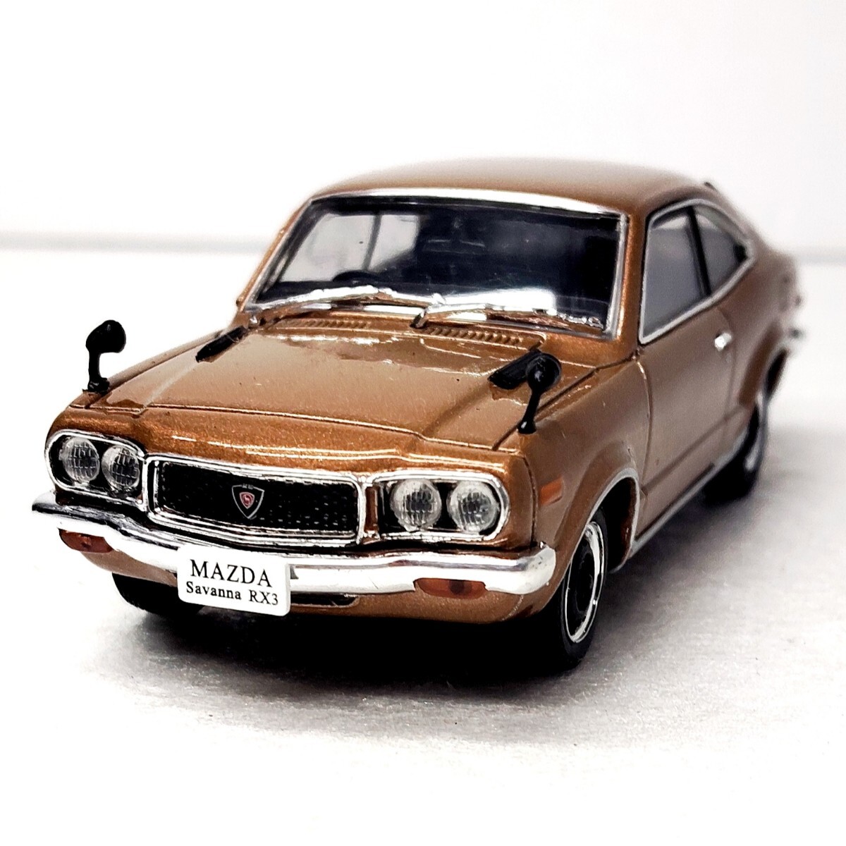 【やや傷や汚れあり】1/43 マツダ サバンナ Rx3 昭和の名車 旧車 ロータリーエンジン MAZDA SAVANNA COUPE GT 1972 RX-3 Rotary ミニカー ...