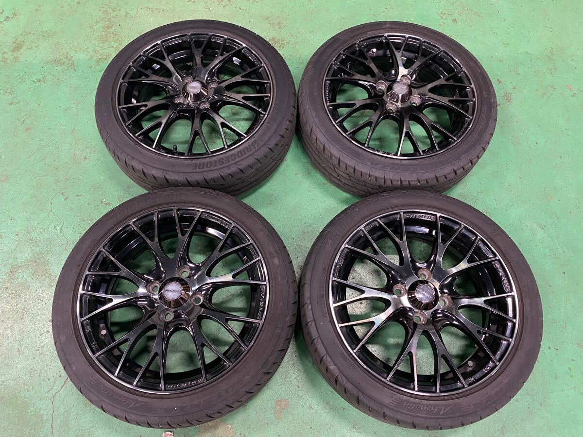 【傷や汚れあり】希少 美品 高級 ポテンザ weds sport SA-20R 165/50/15 15インチ 5J+45 PCD100 4H 軽量 L880K コペン JG1 タント ...