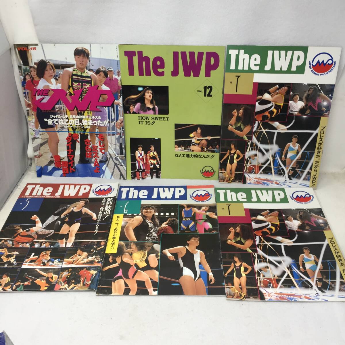 【傷や汚れあり】MY-257 ジャパン女子プロレス パンフレット The JWP Vol.5 ×3/6 /7×2/12/15 まとめ8冊セット 小冊子付 尾崎魔弓 キューティー鈴木 ハレ―の ...