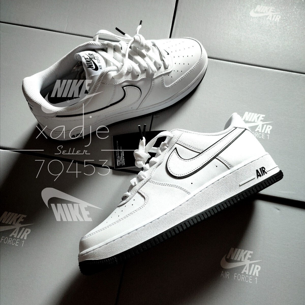 【未使用】新品 正規品 NIKE ナイキ AIR FORCE1 LOW エアフォース1 ロー 07 白 ホワイト 黒 ブラック 29.5cm US11.5 デュブレ 箱付きの落札情報詳細 ...