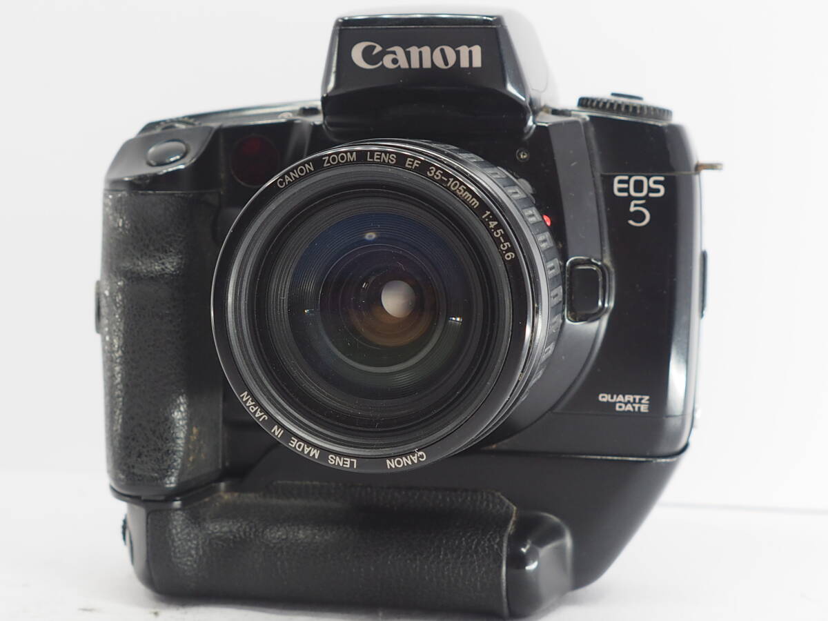 【やや傷や汚れあり】★ジャンク★ キヤノン CANON EOS 5 ボディ ＋ VERTICAL GRIP VG 10 ＋ EF 35 ...