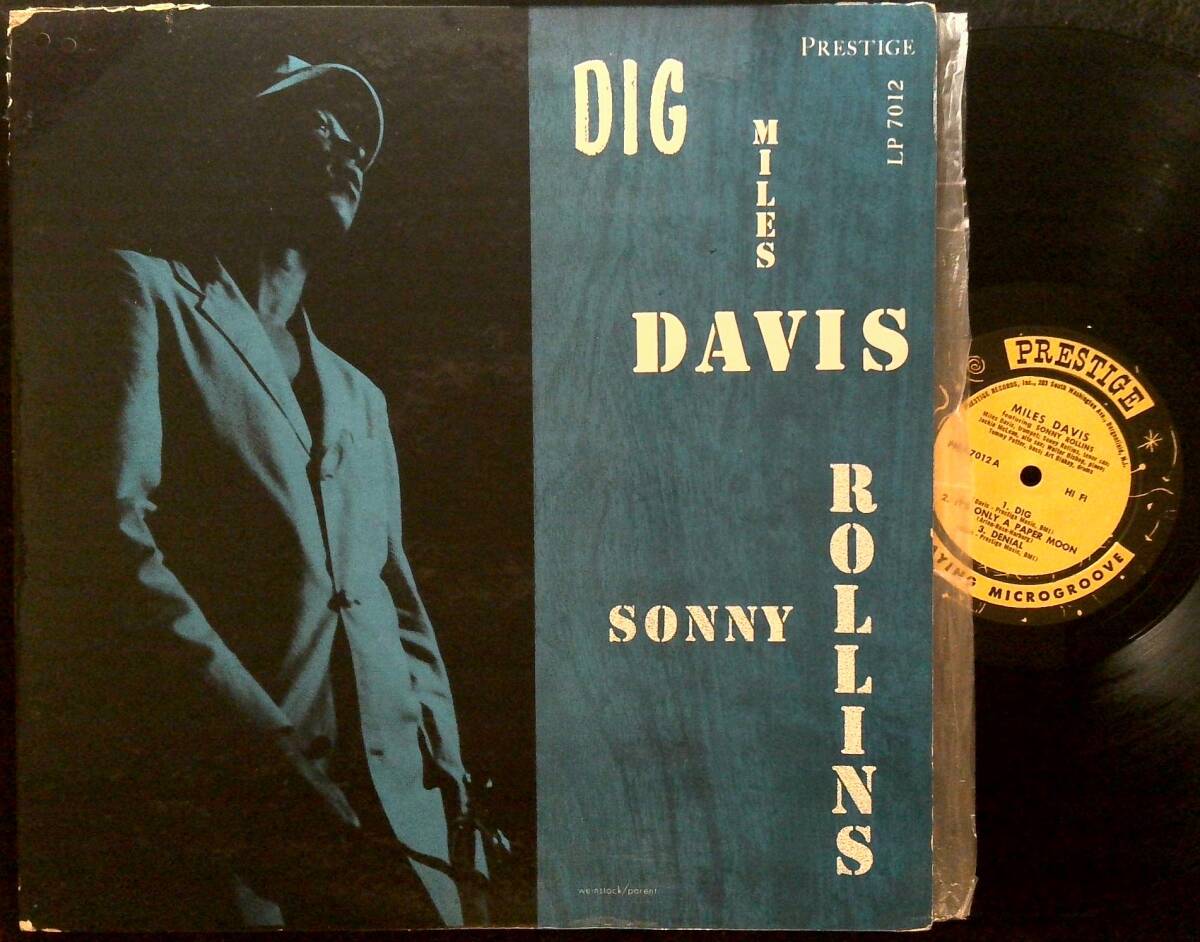 【やや傷や汚れあり】Miles Davis - Dig US Prestige van gelder PRLP7012 N.Jアドレス ミゾ ...