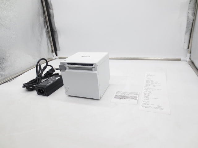【傷や汚れあり】 EPSON/エプソン サーマルプリンター TM-m30II/TM302-613W/M362B LAN・USB・Bluetooth 80mm 印字良好 現状渡し T1686の ...