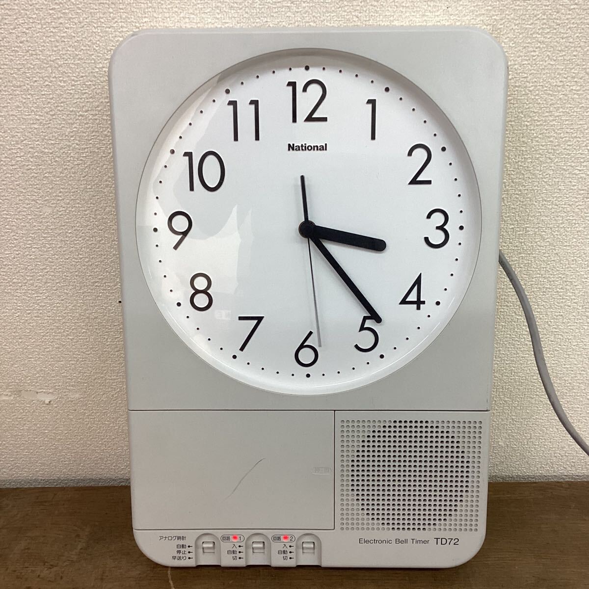 【傷や汚れあり】National Electronic Bell Timer TD72/ナショナル 電子式ベルタイマー 掛け時計 設備時計 ...