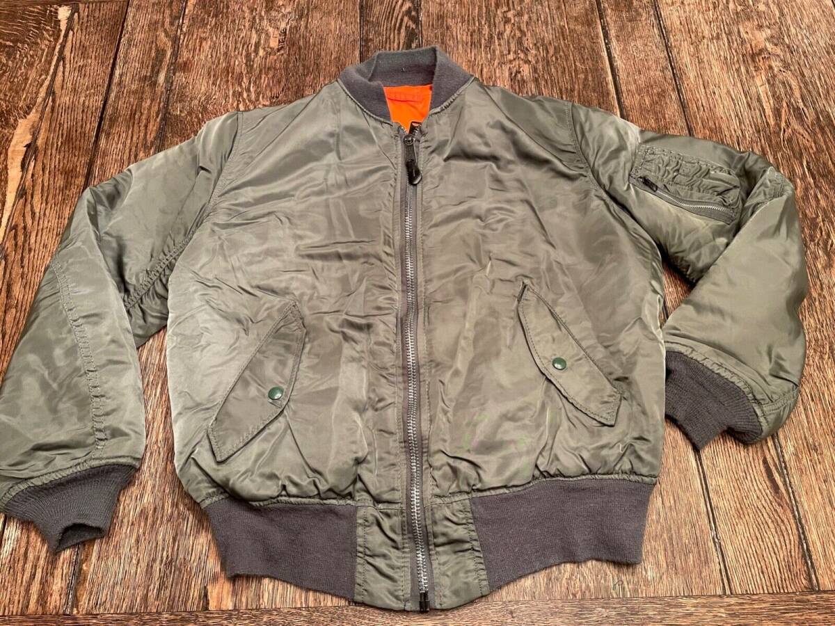【やや傷や汚れあり】ALPHA INDUSTRIES FLYER'S MAN INTERMEDIATE MA-1 Reversible men's M medium Jacket 海外 即決の ...