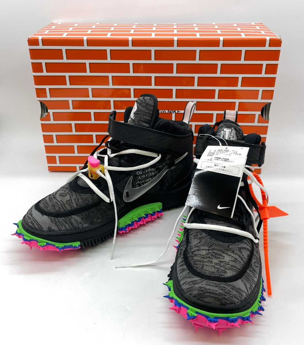 【未使用】☆未使用品☆ NIKE × OFF-WHITE AIR FORCE1 MID SP DO6290 001 サイズ:27.5cm ナイキ オフホワイト エアフォース1 シューズ [75 ...