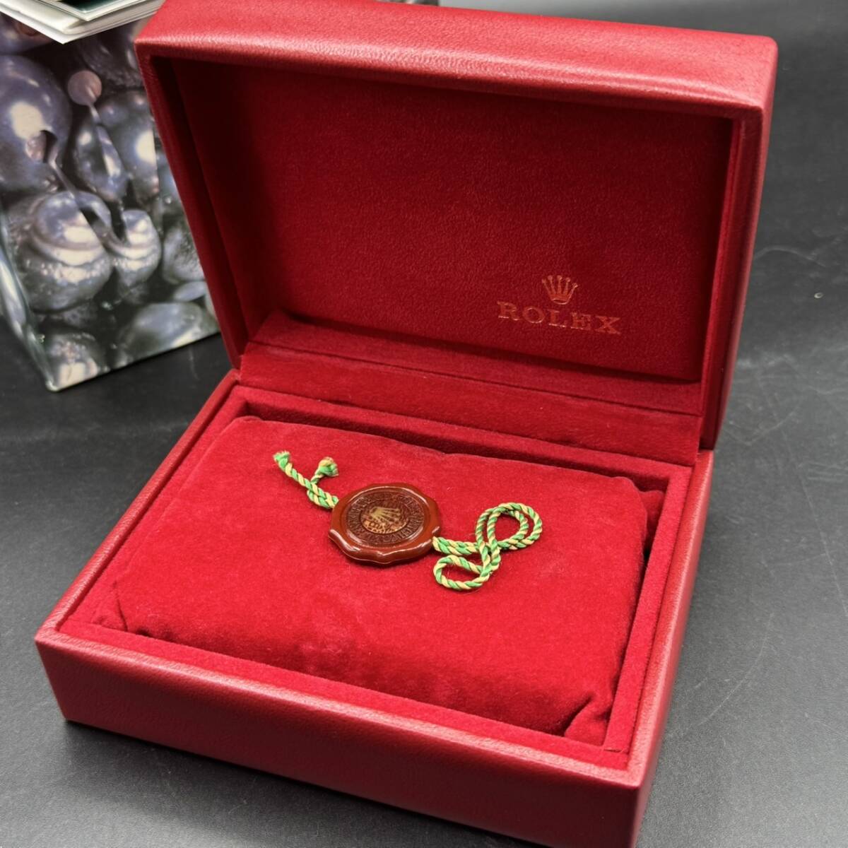 【やや傷や汚れあり】N) ROLEX/ロレックス 14.00.02/79173 外箱 付属品 冊子 赤 レッド 空箱 腕時計ケース ボックス ...