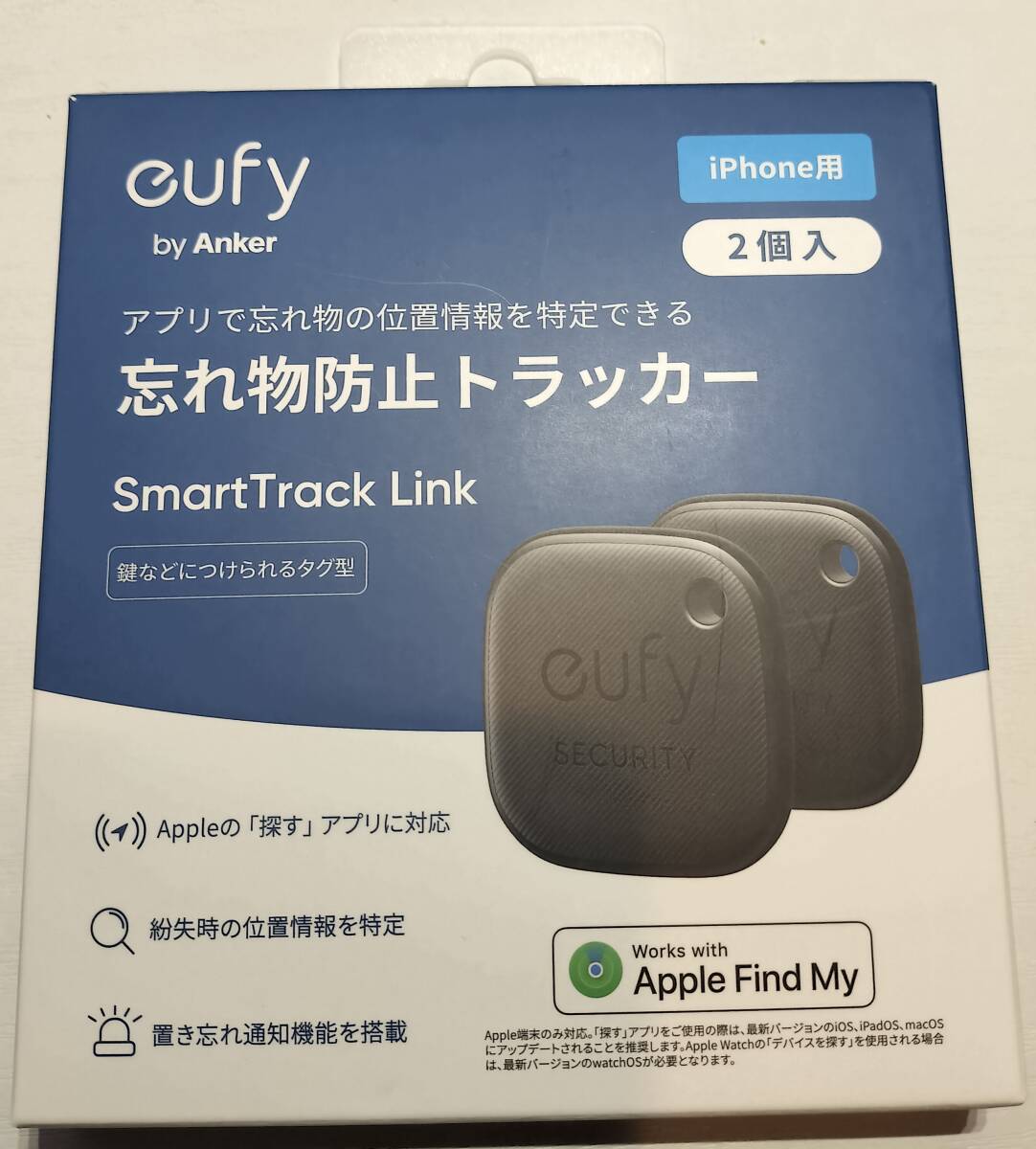 【未使用】送料込み☆即決☆新品未使用品『Anker Eufy(ユーフィ) Security SmartTrack Link（紛失防止トラッカー）2個入』iPhone用 アンカーの落札情報詳細 ...