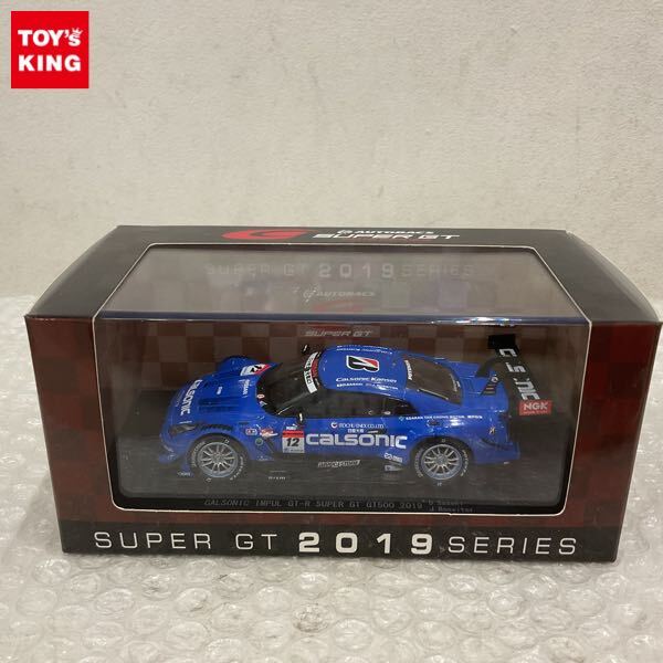 【傷や汚れあり】激レア 1/43 EBBRO エブロ 日産 GT-R R35 Skyline Nissan GTR 2018 スーパーGT GT500 カルソニック インパル CALSONIC ...