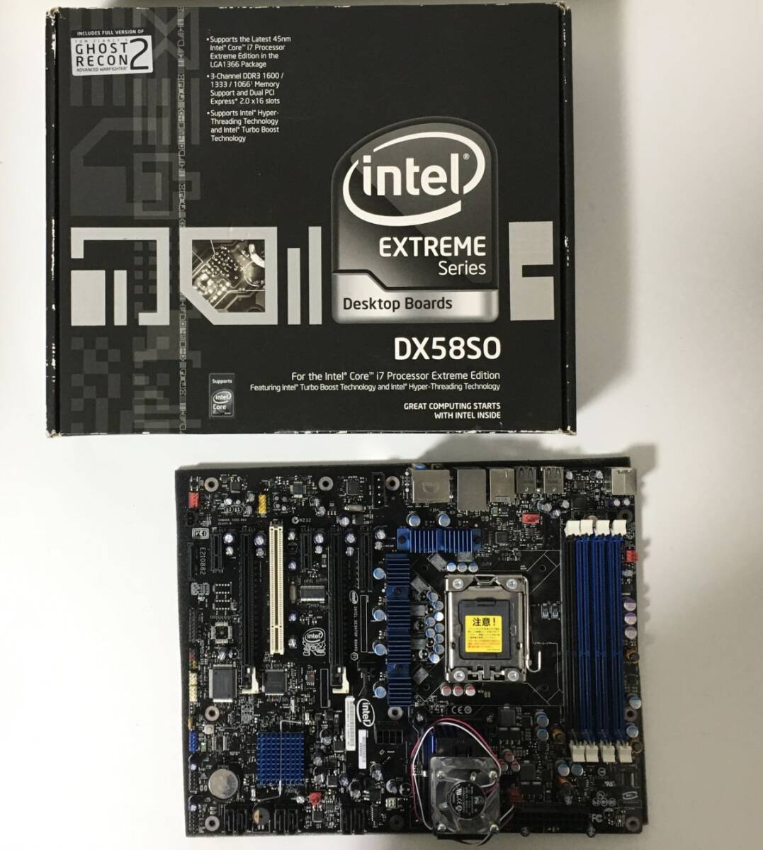 【やや傷や汚れあり】★1円スタート！現状品★Intel インテル マザーボード DX58SO DX58S0 ATX LGA1366 Intel X58 Express + ICH10Rチップ ...