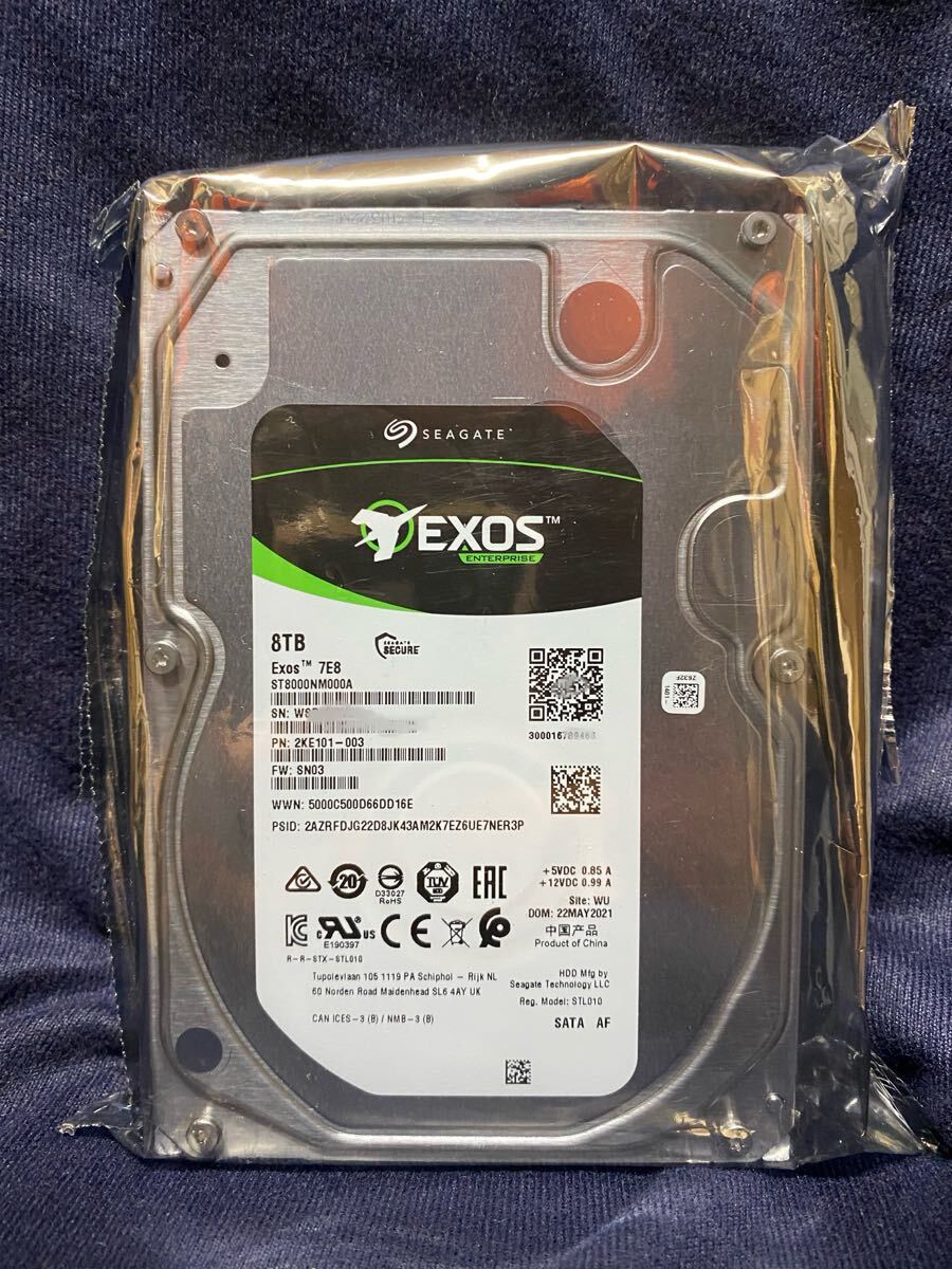 【未使用】Seagate Exos 7E8 ST8000NM000A 8TB HDD 内蔵ハードディスク 3.5インチ SATA シーゲート ...