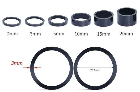 【未使用】コラムスペーサー ヘッド カーボン 11個セット 2mm, 3mm, 5mm, 10mm, 15mm, 20mm 11個の落札情報詳細 - Yahoo!オークション落札価格検索 オークフリー