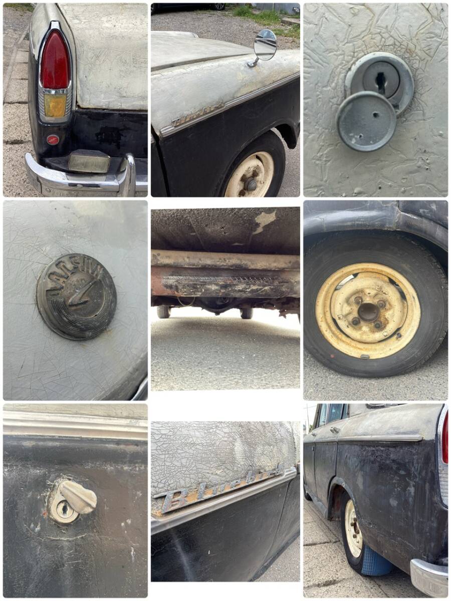 【走行距離 8910 km】旧車！名車！昭和38年・ダットサンブルーバード・P312！コラム3速！現役でした！抹消前-ナンバー品..5！大変 ...