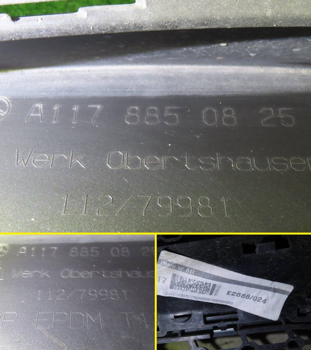 【傷や汚れあり】K【X0331】C117 メルセデスベンツ CLAクラス 純正 フロントバンパー AMG【ブラック】【A1178850825 ...