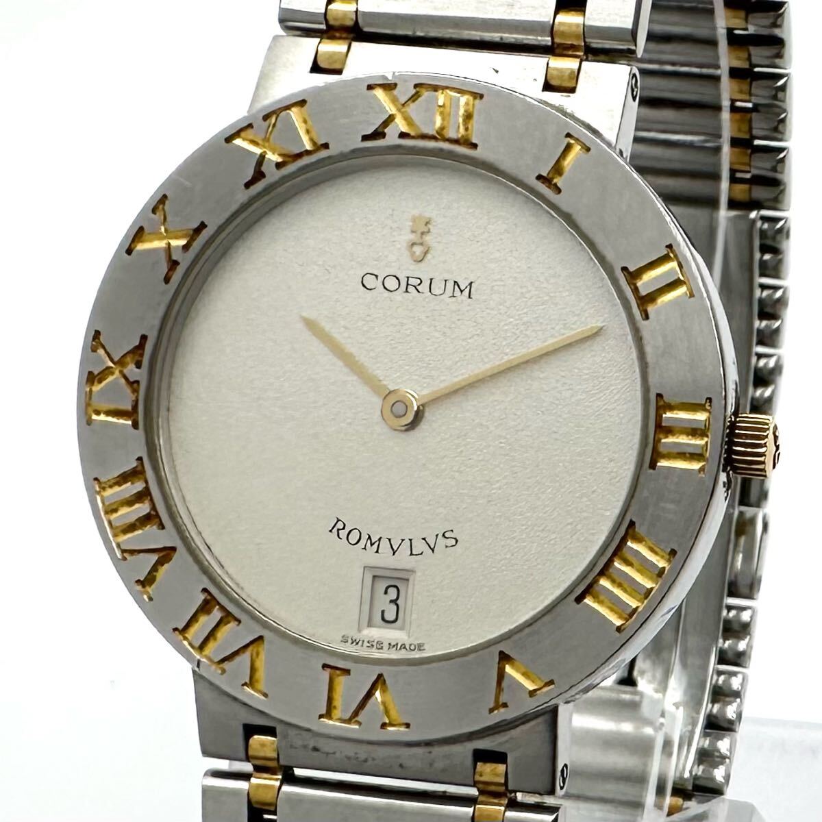 【やや傷や汚れあり】w626 稼働品 コルム CORUM 43.903.21 V-48 ロムルス ROMVLVS メンズ ボーイズ 腕時計 クォーツ QZ デイトの落札情報詳細 - Yahoo ...