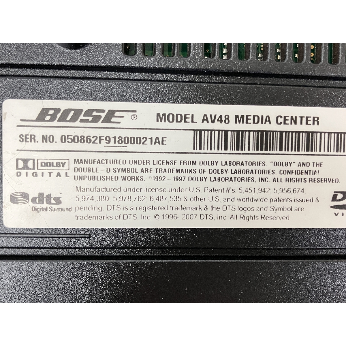 【やや傷や汚れあり】【店頭受取限定】BOSE AV48 MEDIA CENTER ホームシアター システムコンポ ボーズ オーディオ機材 中古 直 W10010822の落札情報詳細 ...