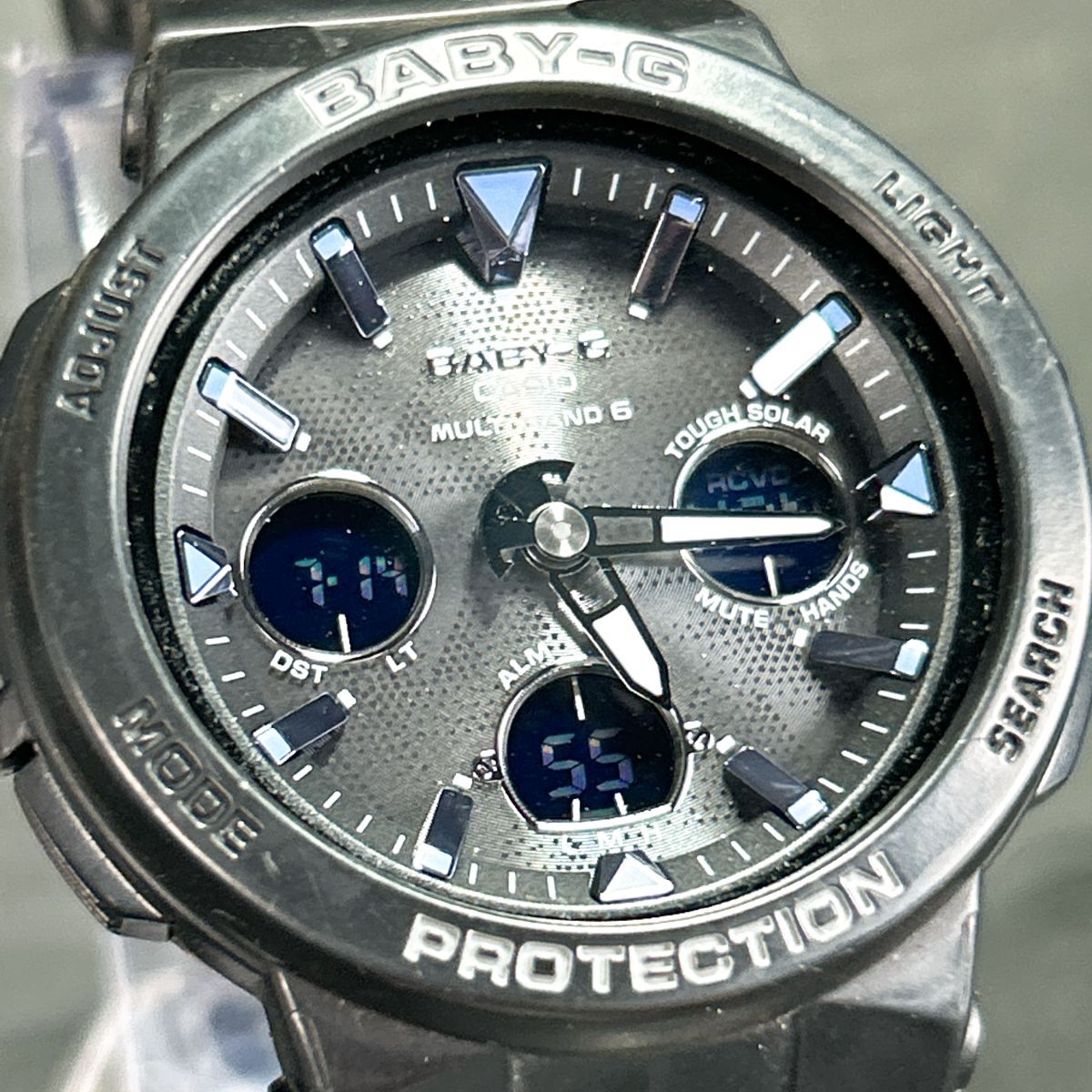 【目立った傷や汚れなし】美品 カシオ ベビーG CASIO BABY-G 電波ソーラーマルチバンド6 腕時計 電波 ソーラー 電波時計 レディース BGA-2500-1AJF 動作確認済みの ...