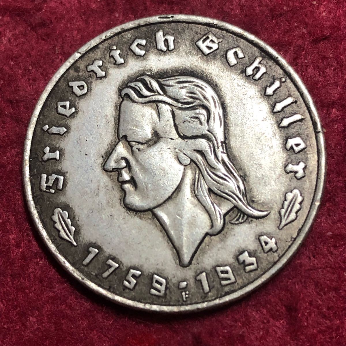 【目立った傷や汚れなし】外国古銭 ドイツ シラー生誕175周年記念 5ライヒスマルク銀貨(1759-1934年) 大型銀貨 古銭 骨董品 蔵品 コレクションの落札情報詳細 - Yahoo ...
