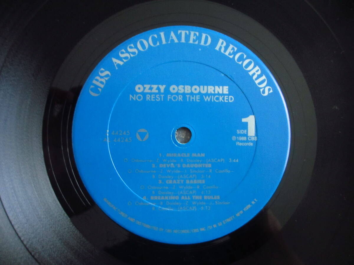 【目立った傷や汚れなし】オリジナル / Ozzy Osbourne / オジーオズボーン / No Rest For The Wicked ...