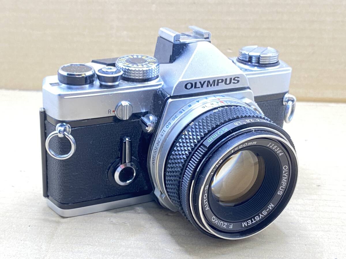 【やや傷や汚れあり】【MH183】 OLYMPUS オリンパス OM-1 F.ZUIKO AUTO-S 50mm f1.8 フィルムカメラの ...