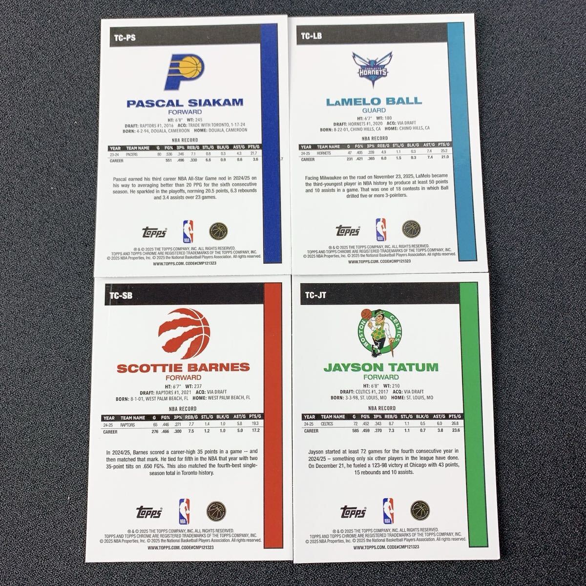 【未使用に近い】1円スタート【MOJO4枚セット】 TOPPS basketball NBA PASCAL SIAKAM LAMELO ...