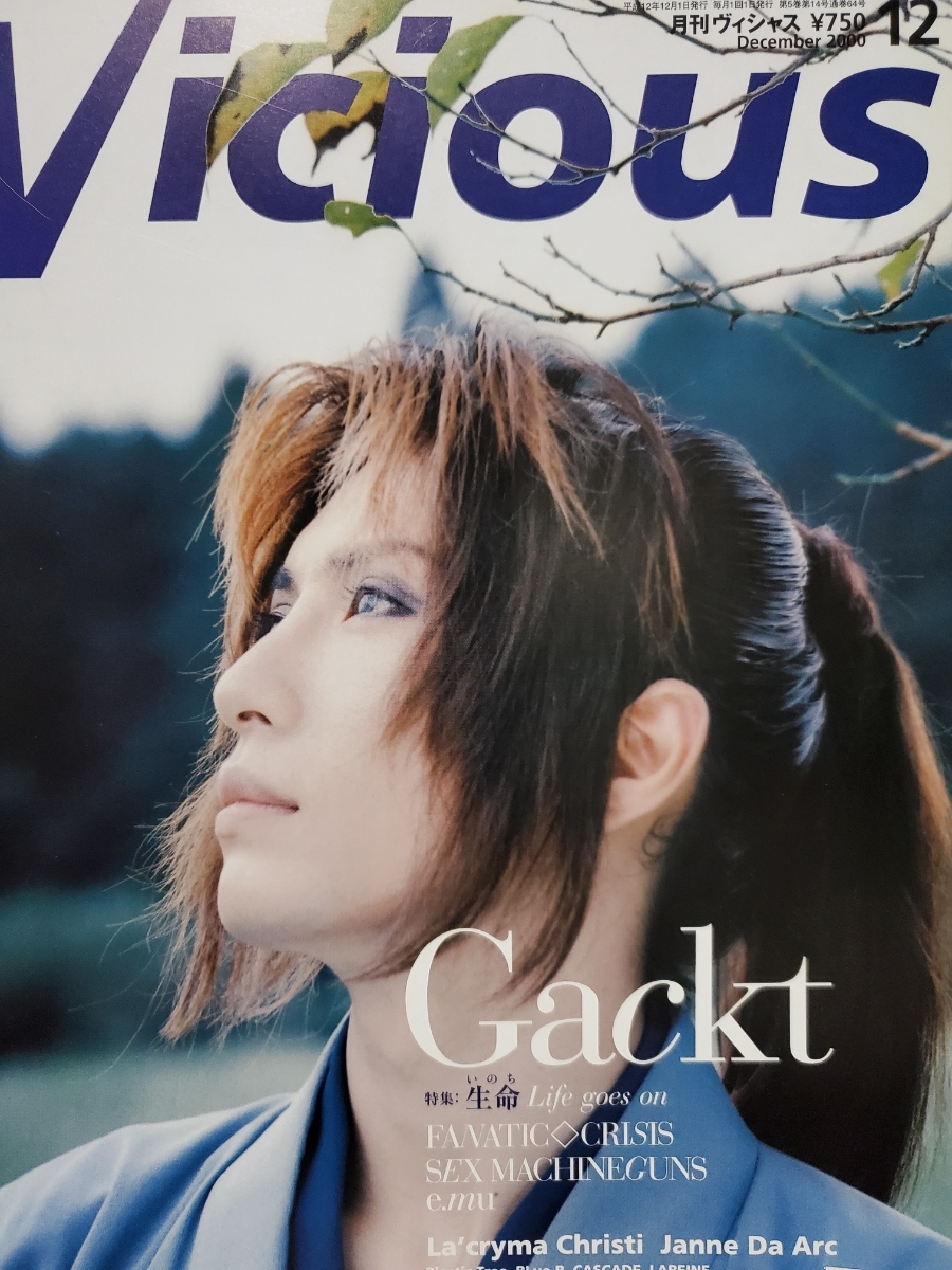 【Vicious】2000年12月号 表紙：Gackt 裏表紙：Raphaelの落札情報詳細 - Yahoo!オークション落札価格検索 オークフリー