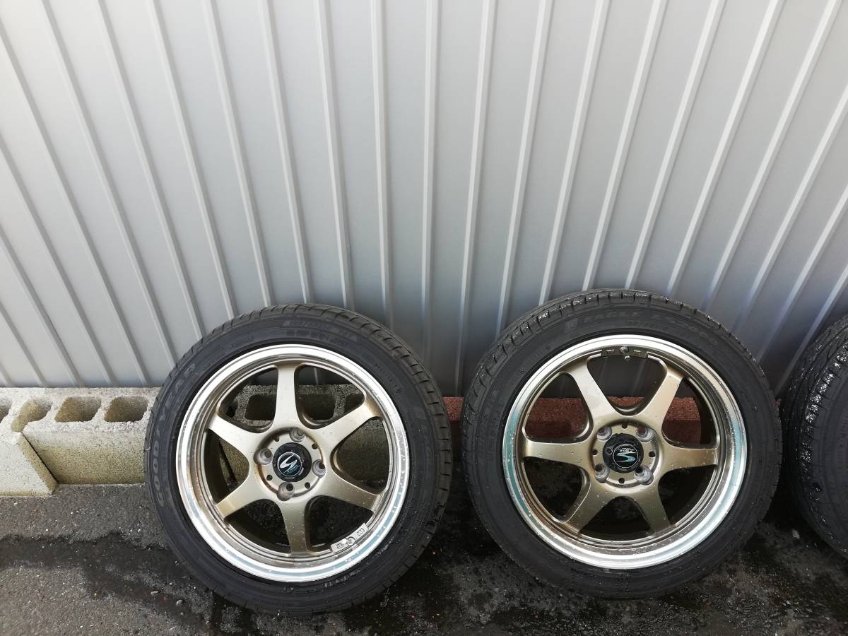 良品★BADX(バドックス)/S-HOLD STOLZ(エスホールド シュトルツ) 15インチ 15×5J +45 2017年/8部山★165/50R15 4本[フィット/N-BOX等 の落札 ...