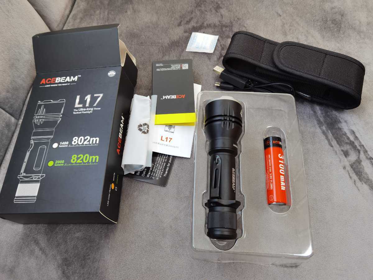 【新品】★ ACEBEAM 別注 L17 OSRAM 脅威の800m!!飛距離 新品 Pro Light Japan 購入 ★の落札情報詳細 ...