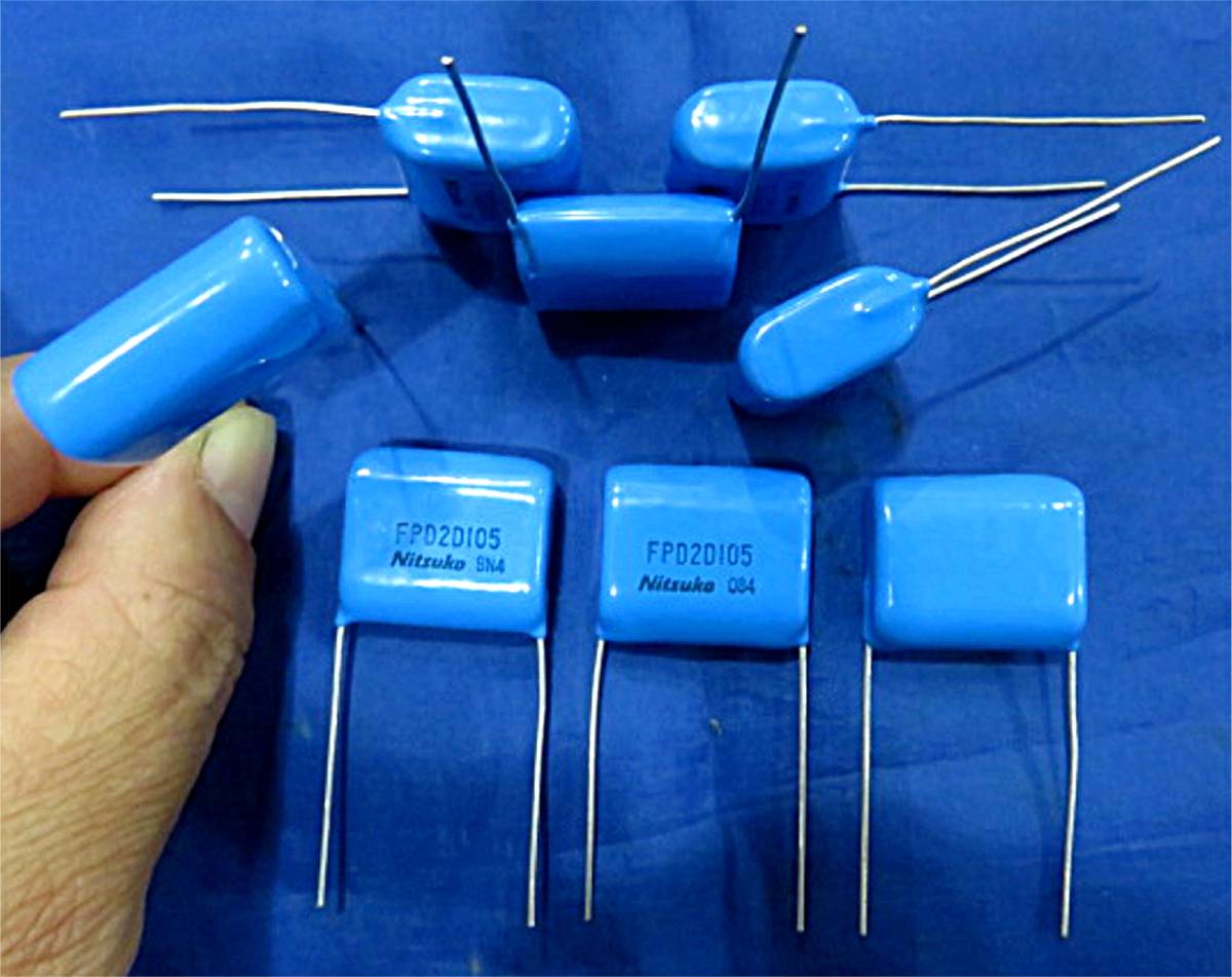 【新品】NTK日通工NITSUKOフィルムコンデンサー1μF高圧コンデンサー300V高音質オーディオ低インピーダンス非磁性体/無誘導巻/結合 ...