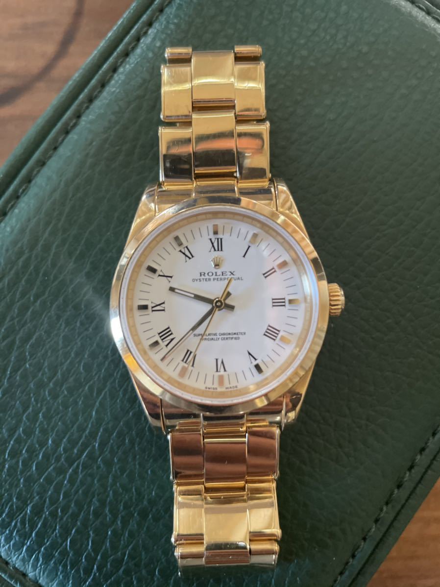 ROLEX Ref.14208 オイスターパーペチュアル YG18 ローマ ダイヤルの落札情報詳細 - Yahoo!オークション落札価格検索 ...