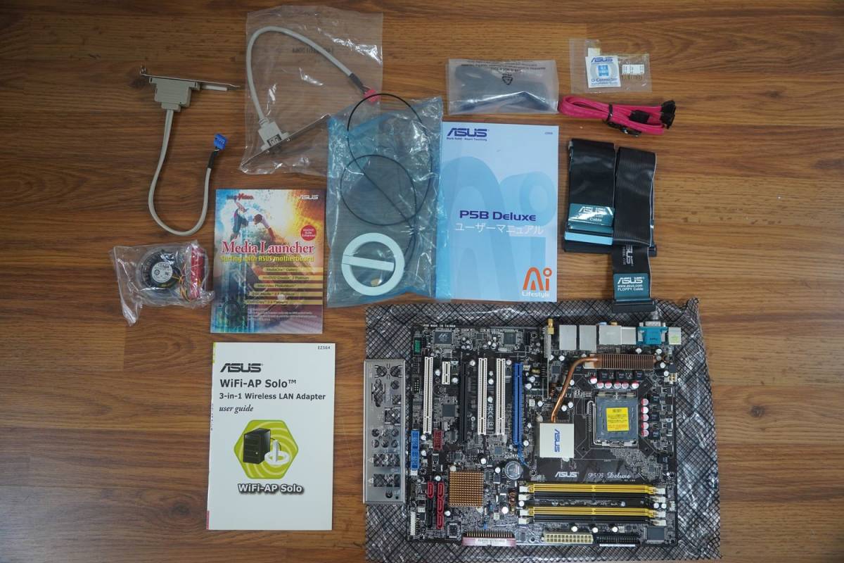 ASUS P5B Deluxe WiFi-AP/Core2Duo E6600/Geforce 210/メモリ4GBセットの落札情報詳細 ...
