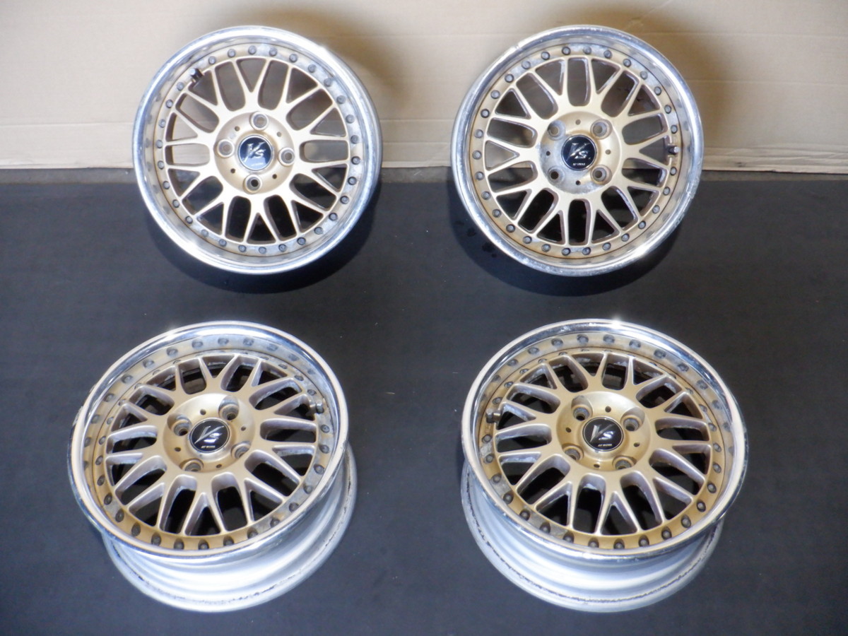 VS WORK 14インチ アルミホイール 4本 2ピース リバース 14-5.5J +38 100-4H 【個人宅直配不可】の落札情報詳細 - Yahoo!オークション落札価格検索 オークフリー