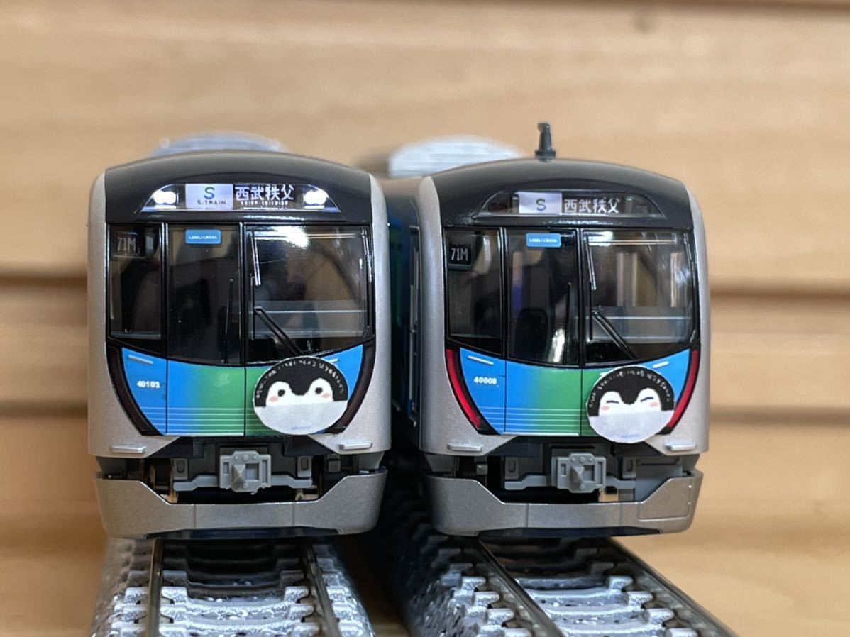 【目立った傷や汚れなし （詳細）】KATO 西武40000系40103編成 ラッピングトレイン インレタ貼り付け素人製作品【10-1400】【10-1401】【10-1402】西武鉄道 ...
