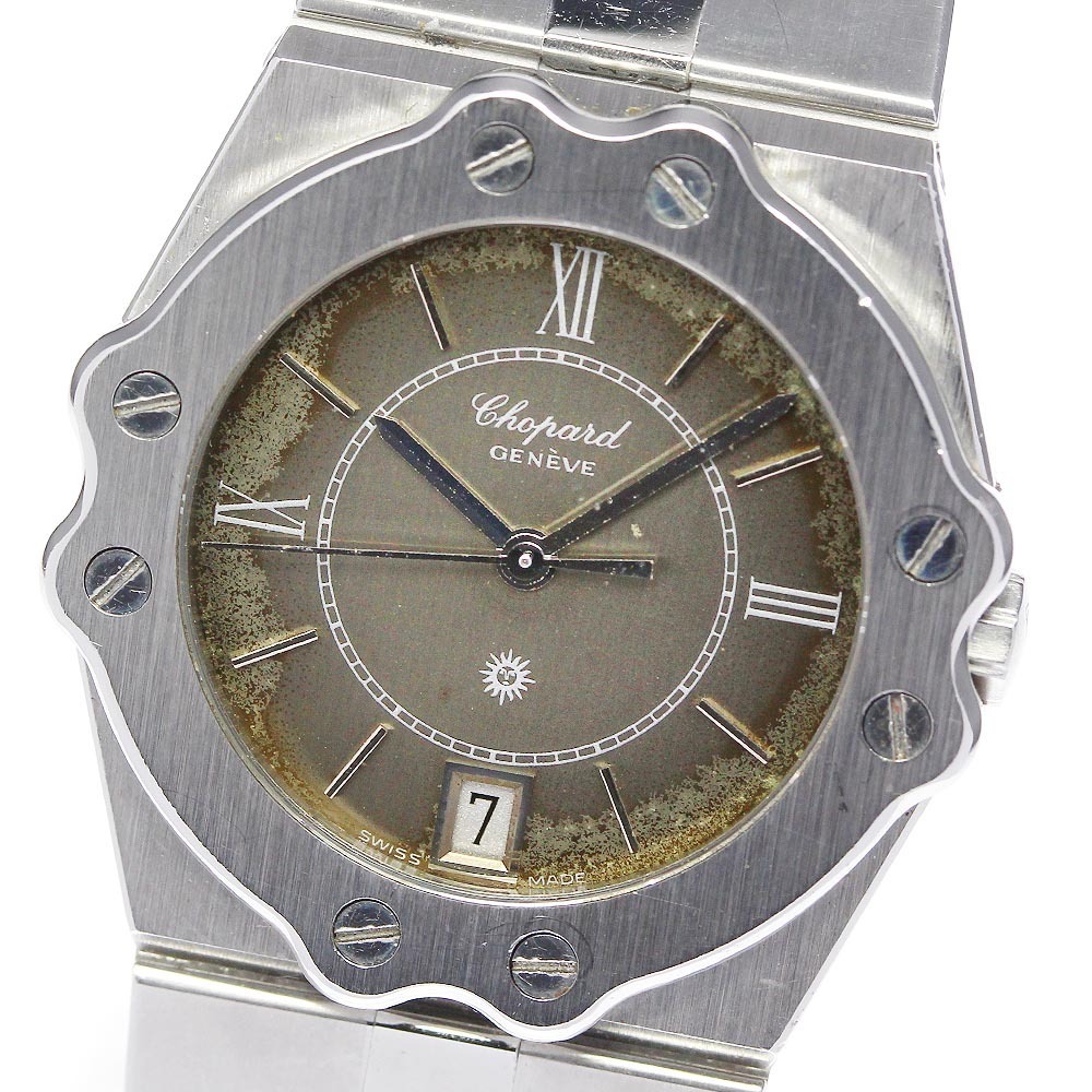 【全体的に状態が悪い】★1円スタート★ ☆ジャンク【Chopard】ショパール サンモリッツ デイト 8025 クォーツ メンズ の落札情報詳細| ヤフオク落札価格情報 オークフリー