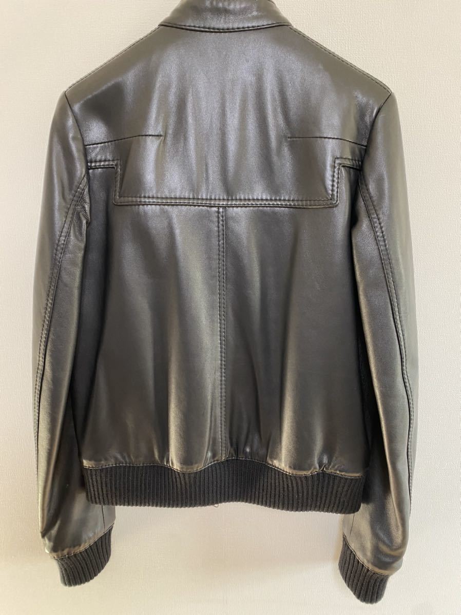 【目立った傷や汚れなし】Dior homme ディオールオム エディ スリマン 期 Hedi Slimane 07AW レザー ジャケット ブルゾン 美品 44 7H3540380003 ...