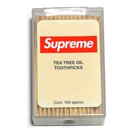 【未使用】新品 14SS Supreme x Tea Tree Oil Toothpicks ティーツリー オイル トゥースピック 香り付き ...