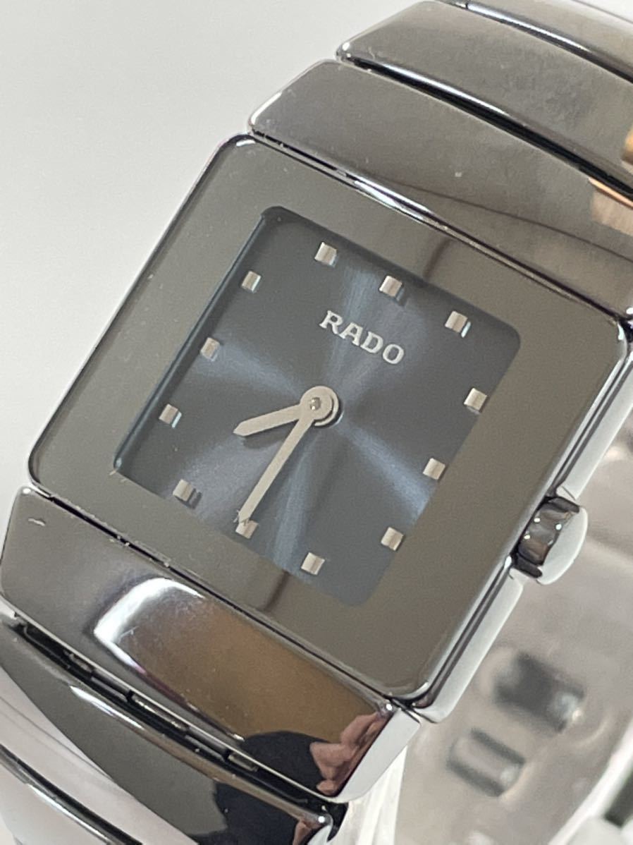 【やや傷や汚れあり】稼働品 RADO ラドー 153.0334.3 DIA STAR ダイアスター クォーツ スクエア レディース 腕時計 箱 ...