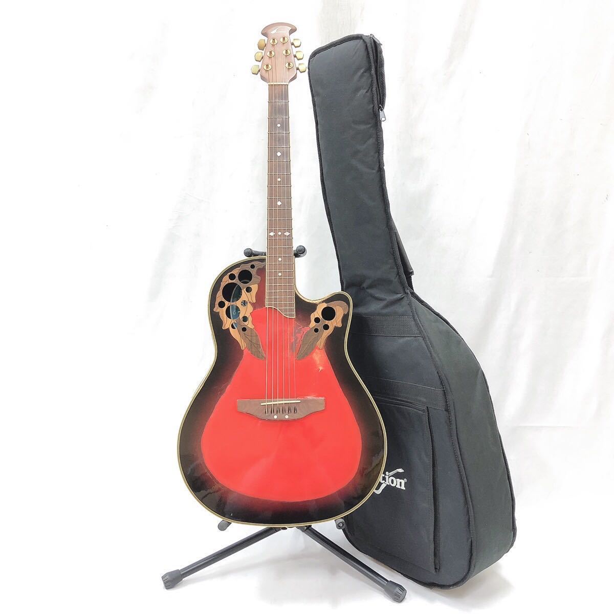 【やや傷や汚れあり】動作品 Ovation/オベーション Celebrity Deluxe CS247 エレアコギター ソフトケース付き R尼 ...