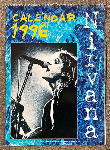【未使用に近い】 1996年製 ヴィンテージ 新品 デッドストック NIRVANA CALENDAR カートコバーン ニルバーナ カレンダー ...