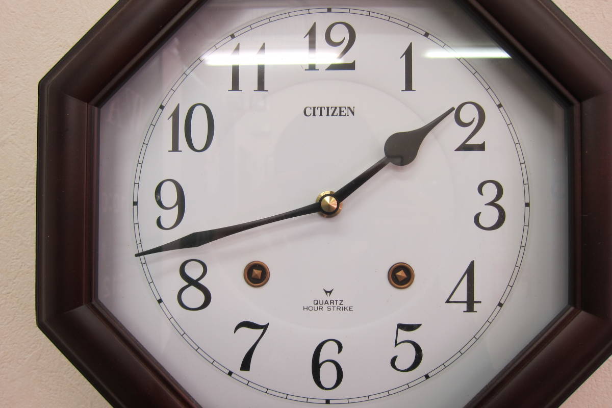 【傷や汚れあり】【12477】CITIZEN HOUR STRIKE REGULATOR シチズン 掛け時計 振り子 アナログ クオーツ ...