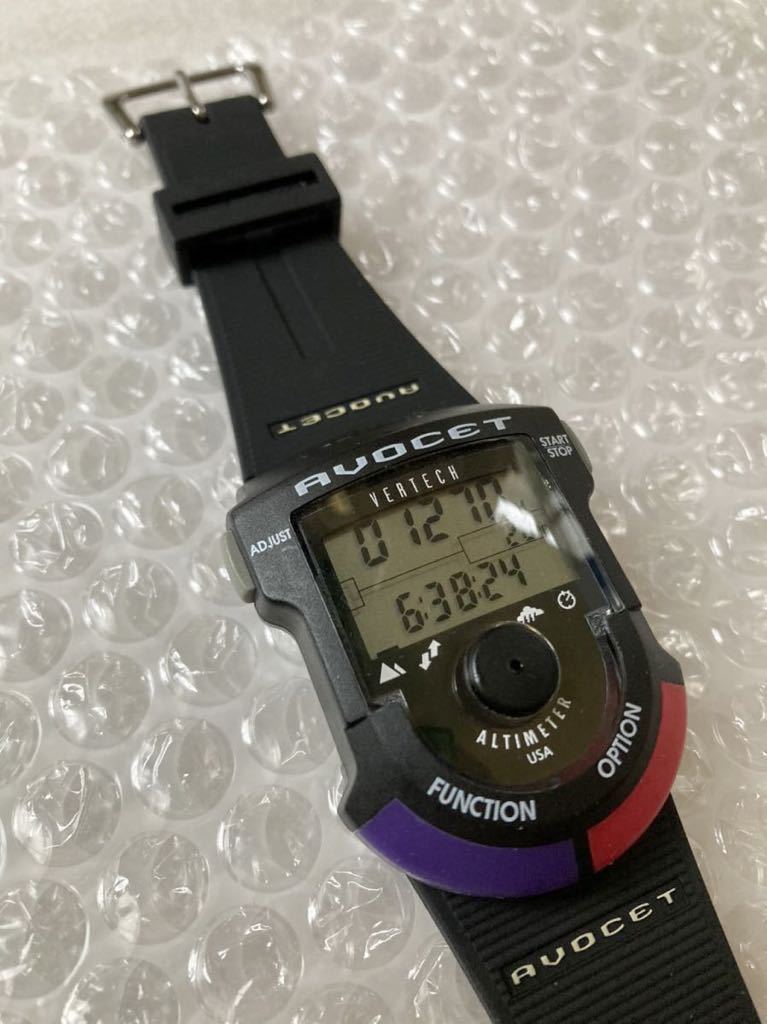【未使用に近い】アボセット AVOCET 90年代 VERTECH バーテック アルパイン 赤紫 腕時計 高度計 ビームス 日本語マニュアル ...