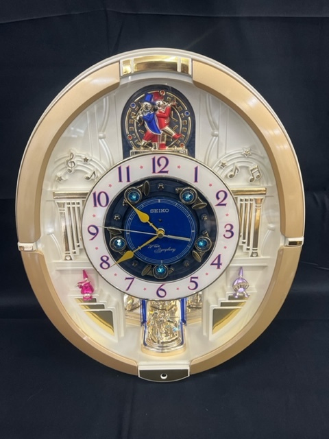 【中古】SEIKO セイコー ウェーブシンフォニー からくり時計 掛時計 電波時計 ☆★AM 224 S★☆ 通電確認済み E ...