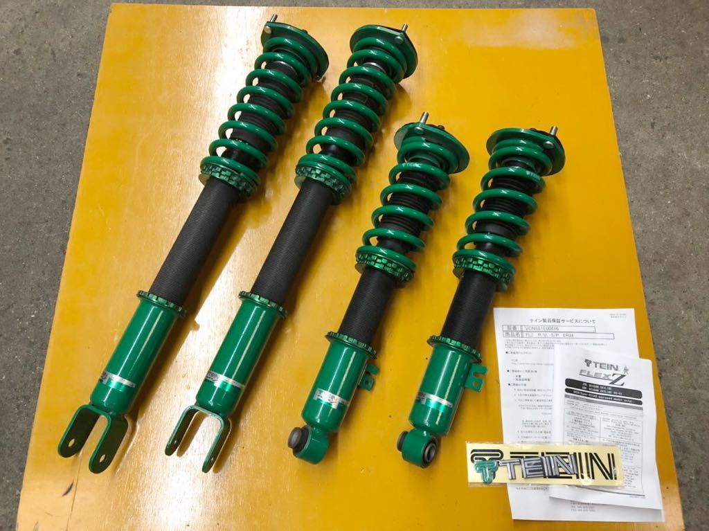 【傷や汚れあり】使用少 程度良 ER34 テイン FLEX Z 全長調整式 車高調 サスペンション 98〜01年式 日産 スカイライン ハイキャス SKYLINE TEIN の落札情報詳細 ...