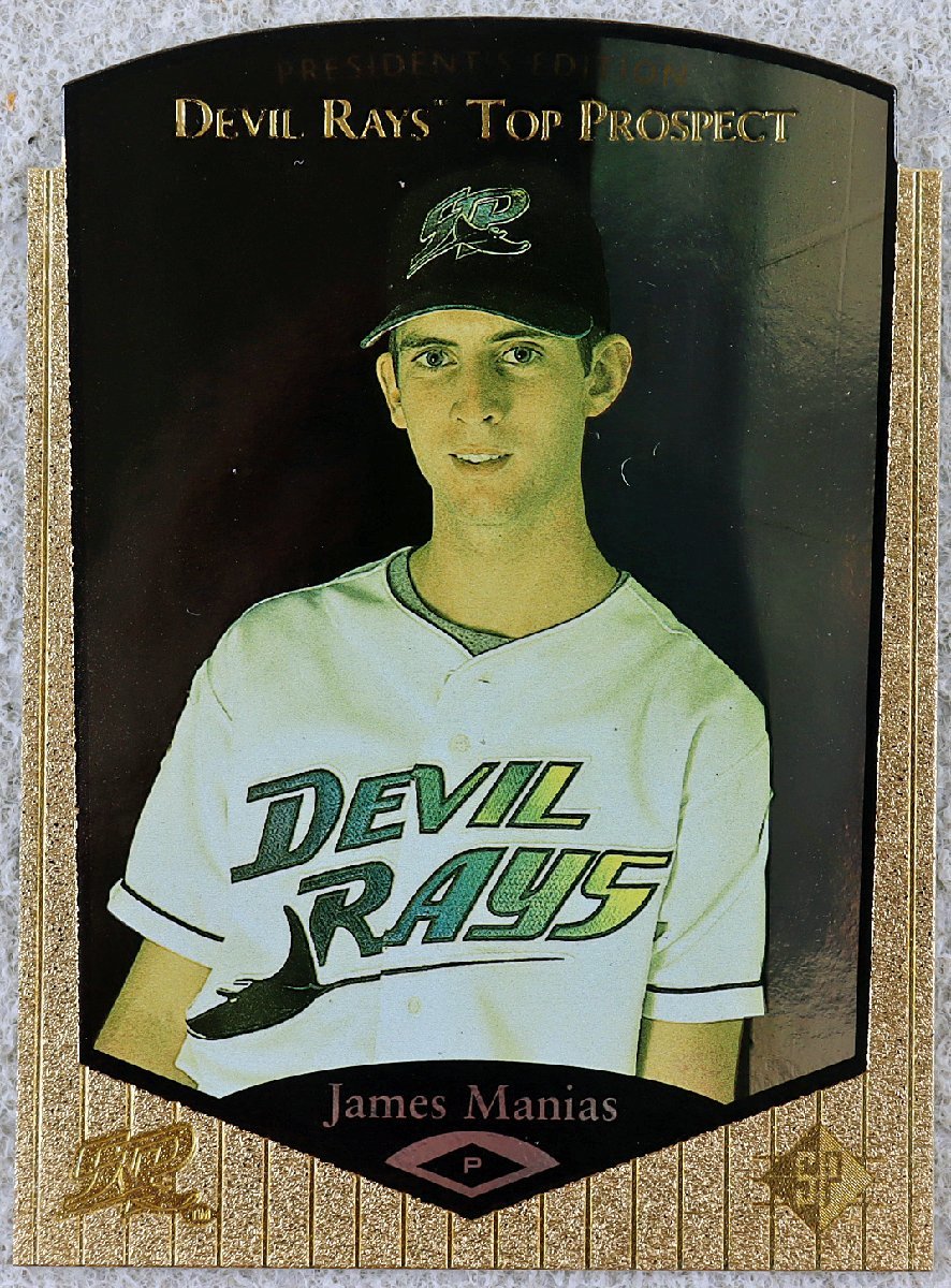 【傷や汚れあり】P 中古品 ベイスボールカード 『James Manias/ジェームズマニアス』 Devil Rays/デビルレイズ タンパ ...