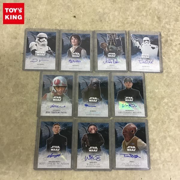 【全体的に状態が悪い】1円～ topps スターウォーズ DANTE BRIGGINS as STORMTROOPER、AIDAN COOK ...