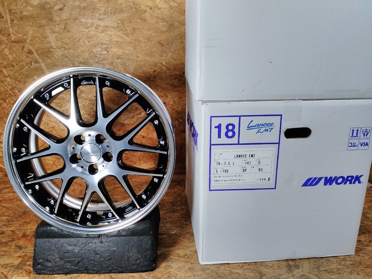 インプレッサ プリウス WORK Lanvec LM7 O Disk 18インチ 2ピース 18 X 7.5J +55 5穴 100 ...