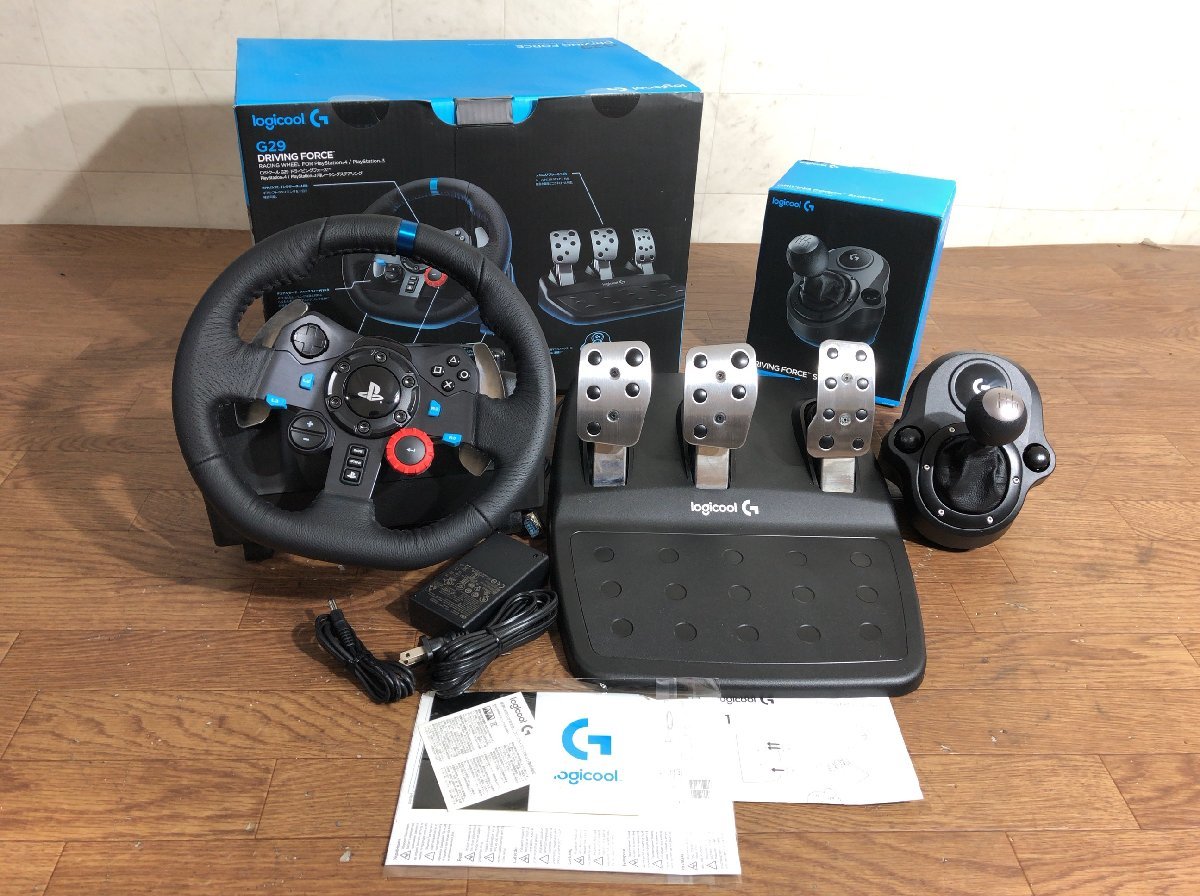 【目立った傷や汚れなし】 箱付き Logicool G29 ハンドルコントローラー シフトレバー LPRC-15000 LPST D073T222の落札情報詳細 - ヤフオク落札価格検索 オークフリー