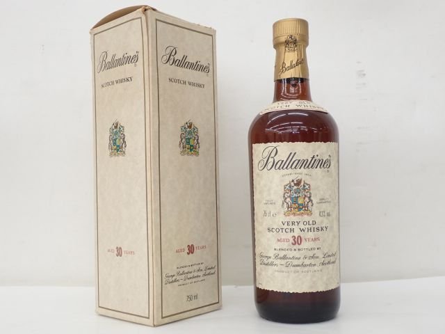 【未使用】【古酒・未開栓】 Ballantines VERY OLD SCOTCH WHISKY 30 YEARS バランタイン ウイスキー 750ml 43% ∽ 66F0E-4 の落札情報 ...