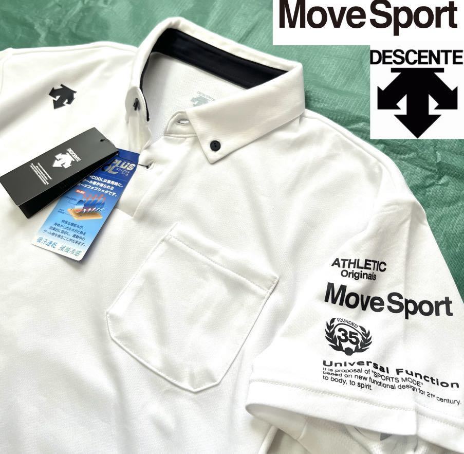 【未使用】 新品【メンズXO(XXL)】白ホワイト DESCENTE デサント MOVE SPORTドライプラス 速乾性 ストレッチ 半袖 ポロシャツ さらさら生地 ゴルフの落札情報詳細 ...