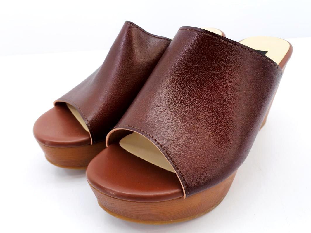 【目立った傷や汚れなし】mysty woman ミスティウーマン ハイヒール サンダル sizeM（23.5cmくらい）/ブラウン ☆ ...